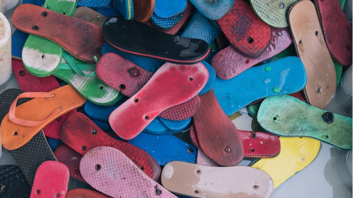 Zebra Recycled Flip Flop Sculpture - Ocean Sole