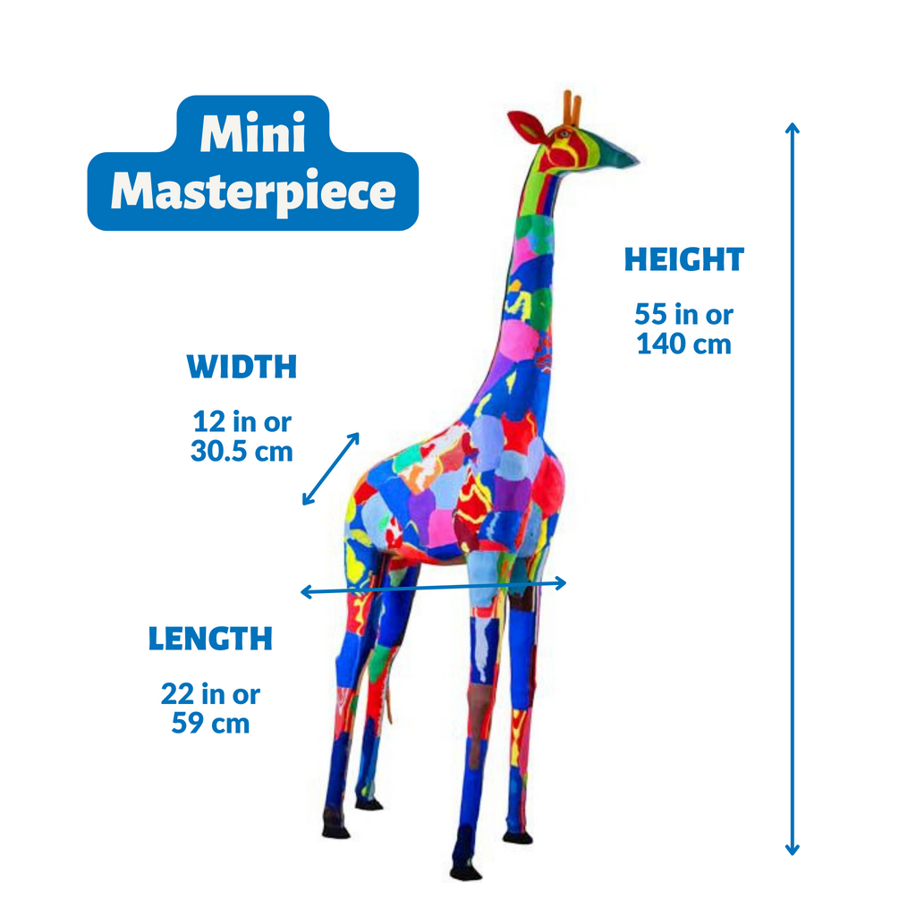 Upcycled Giraffe Flip Flop Sculpture - Ocean Sole