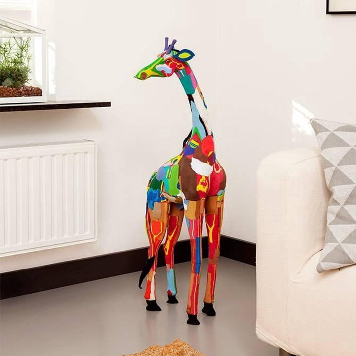 Upcycled Giraffe Flip Flop Sculpture - Ocean Sole