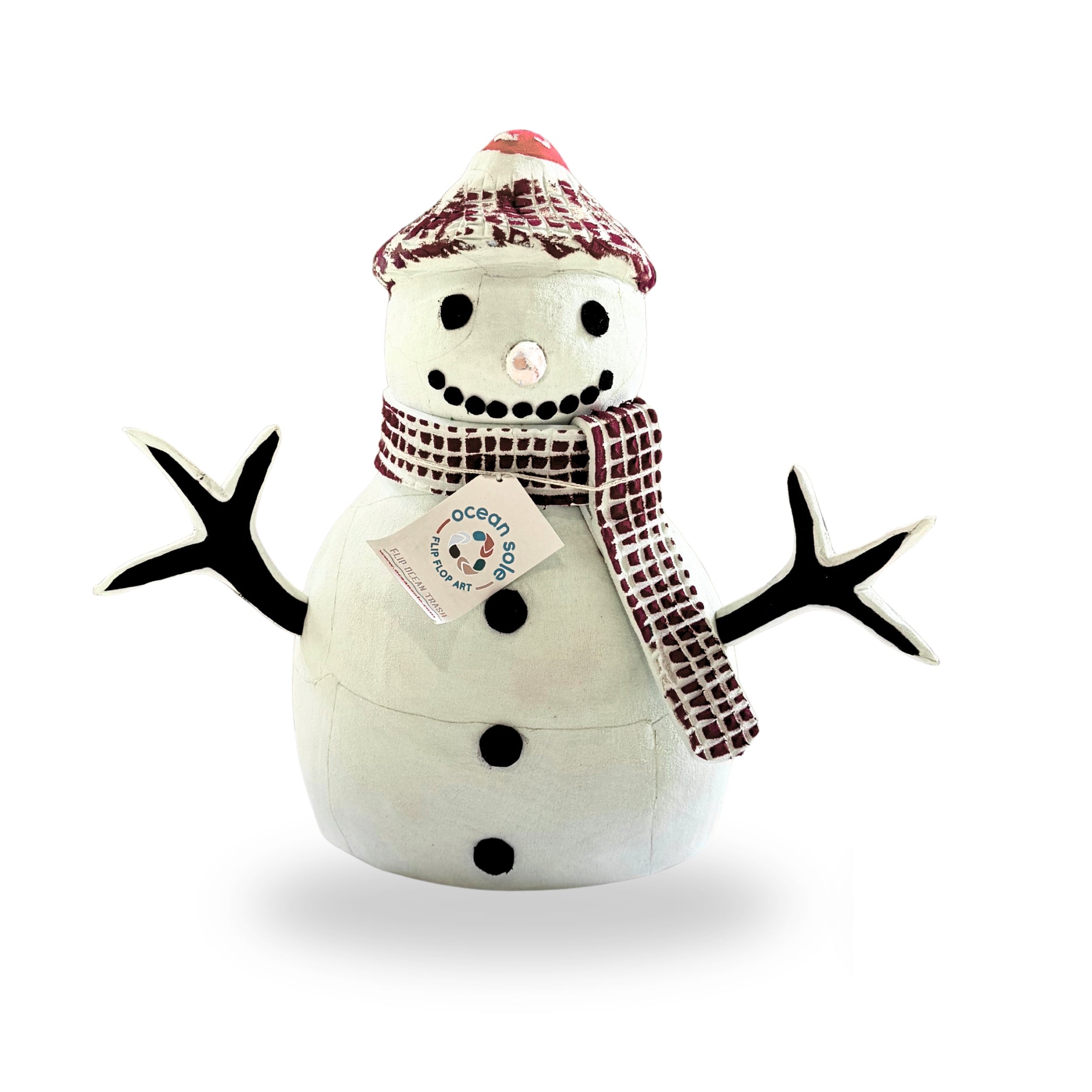 Snowman Christmas Ornament – Ocean Sole